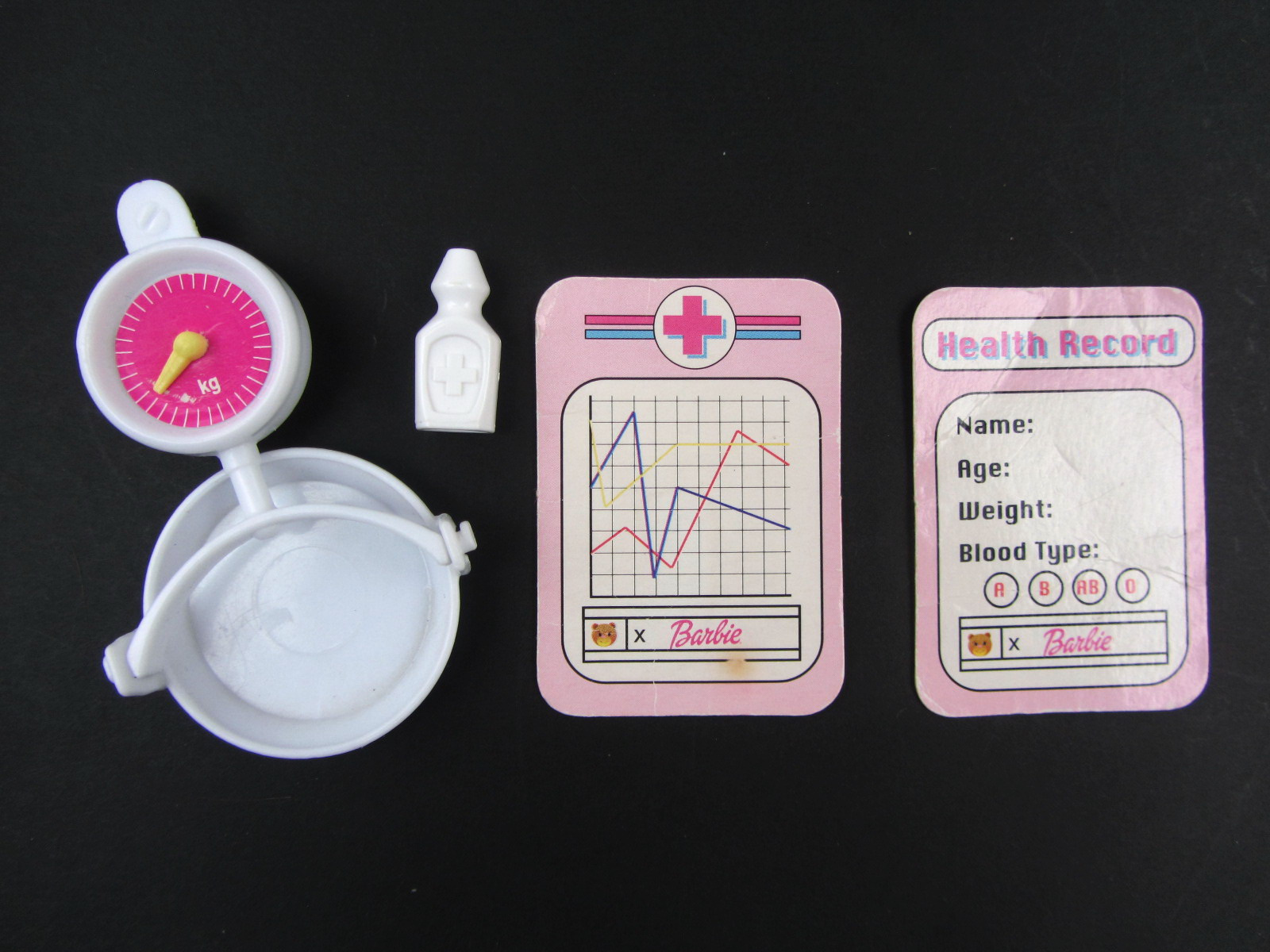 Barbie Doll ACCESSORY SET Doctor Charts, Medicine & Hanging Scales ...