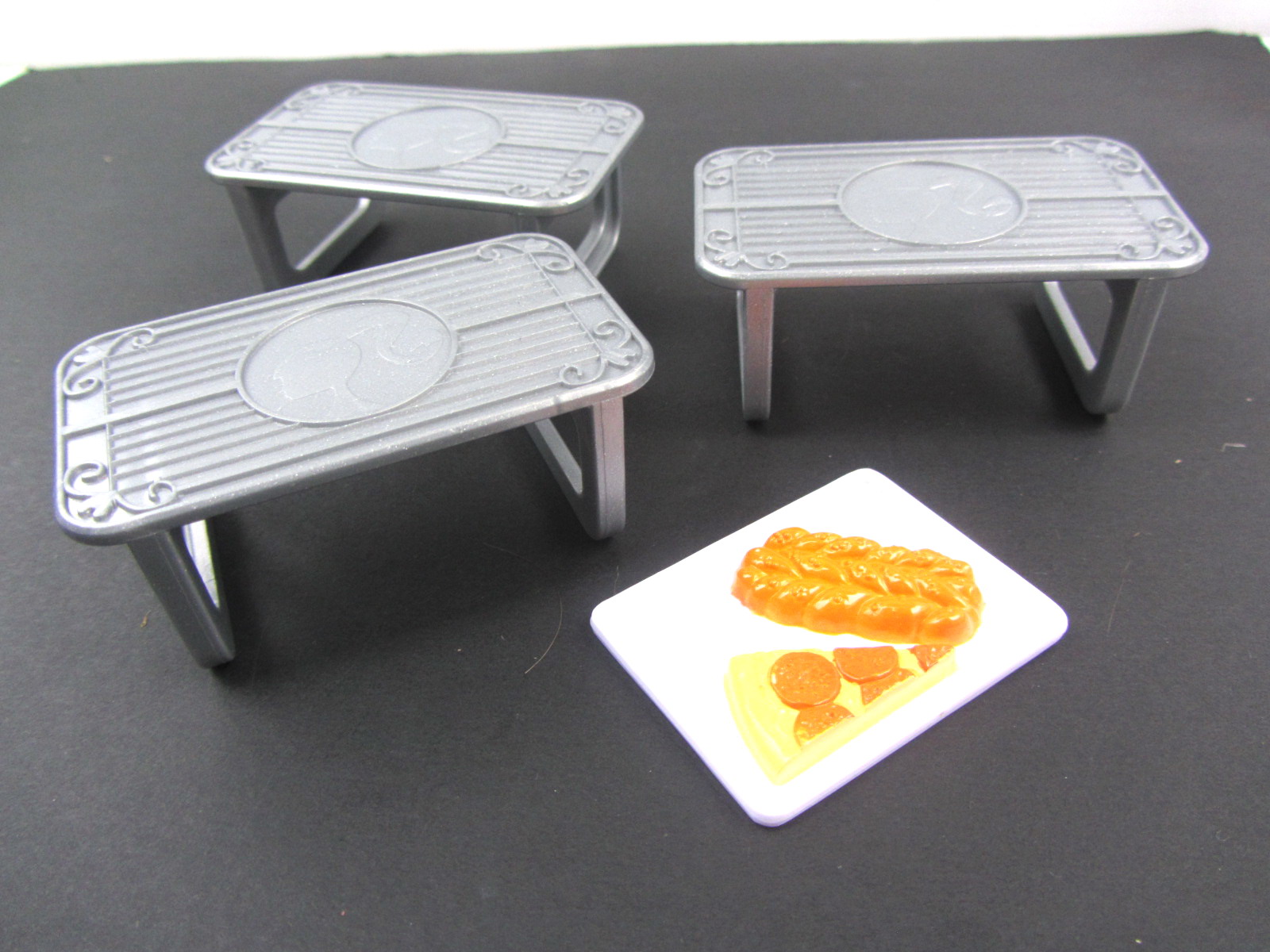 Barbie Doll ACCESSORY SET Plane Food Tray & Lap Tables x3 - FASHION ...