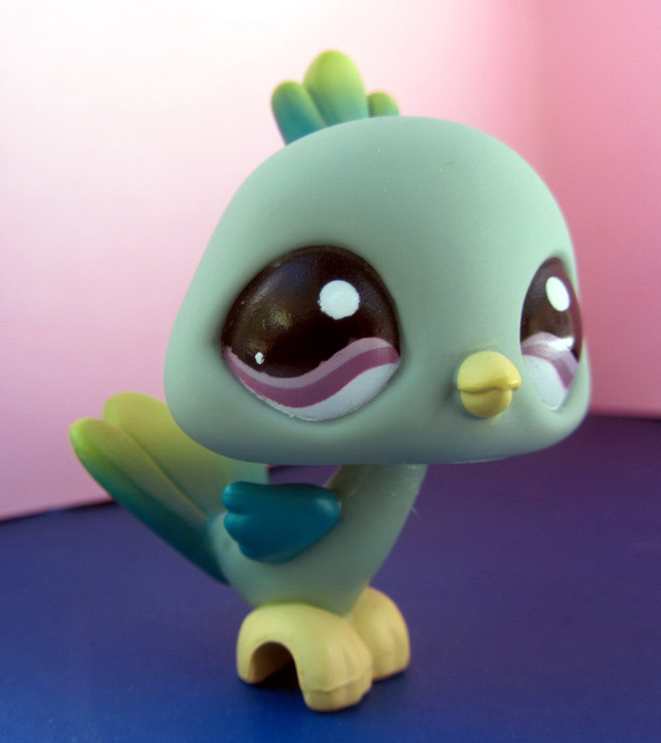 Littlest Pet Shop (LPS) GREEN PEACOCK BIRD #985 – Hasbro (2007 ...