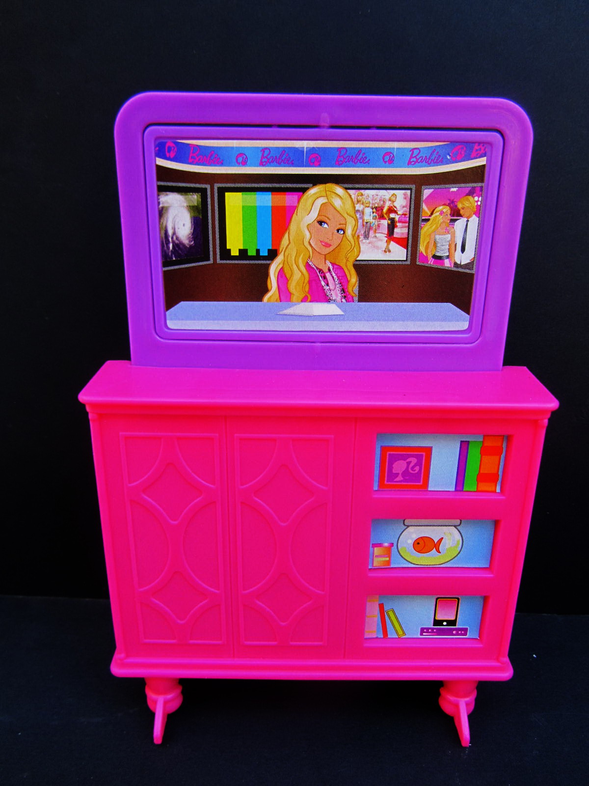 Barbie Furniture TV & PINK CABINET - FASHION DOLLS 'N MORE