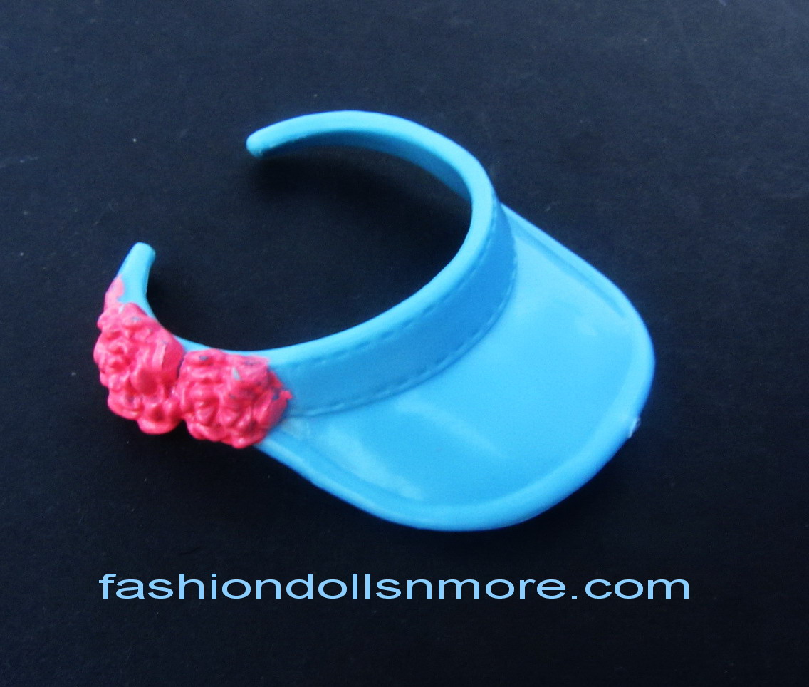 blue-head-visor-gear-hat-flowers-barbie fashiondollsnmore.com