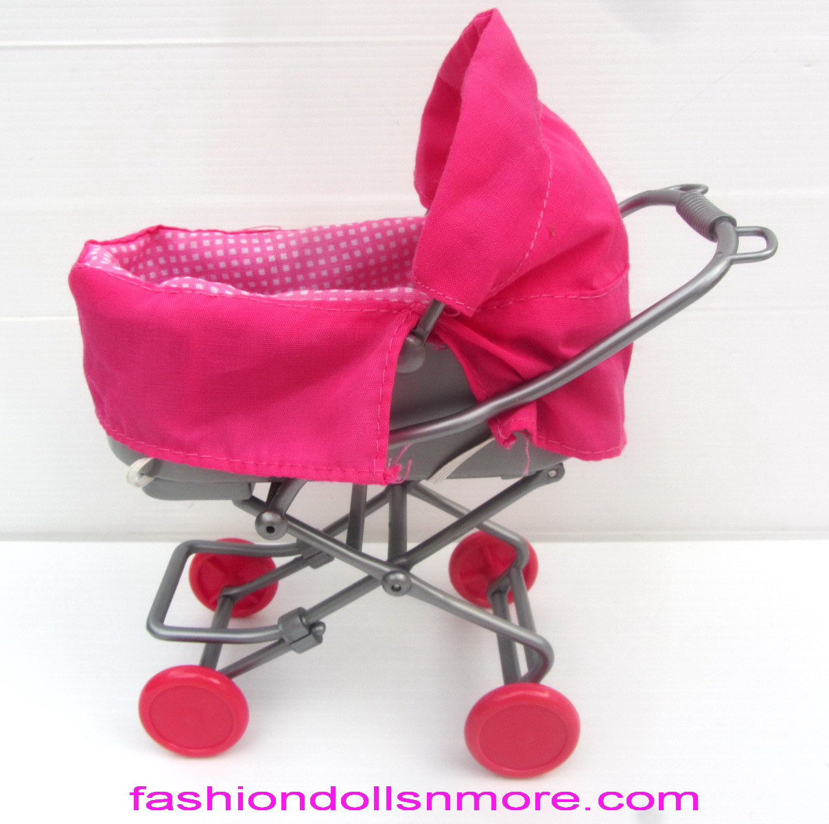 pink-grey-baby-pram-simba-steffi-love fashiondollsnmore.com