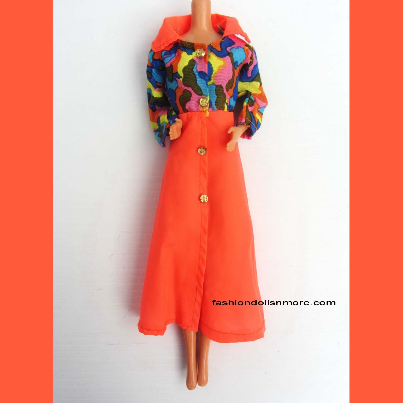 orange-camo-maxi-mod-dress-shillmanfashiondollsnmore.com