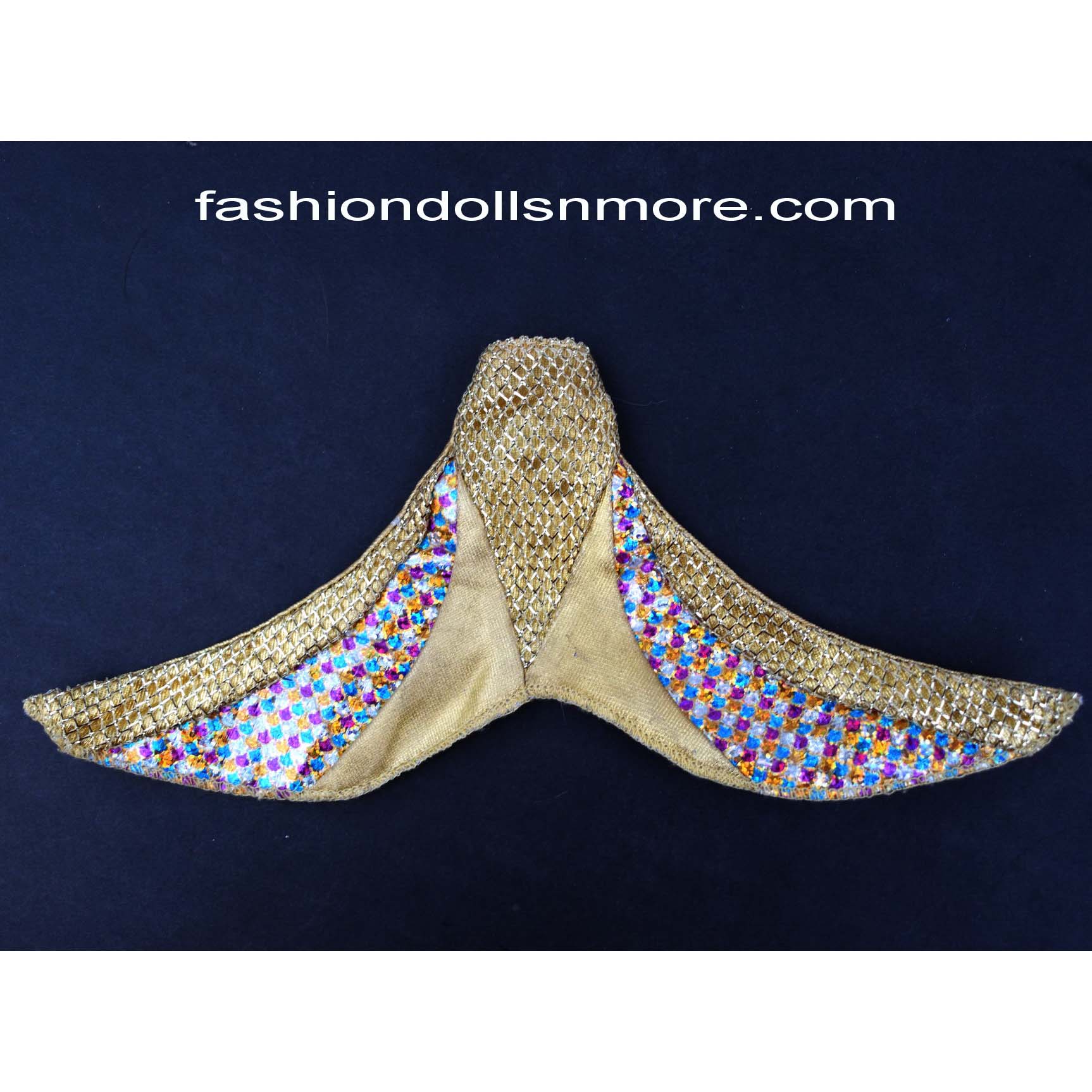 gold-tail-fin-jewel-hair-mermaid-barbie-1995 fashiondollsnmore.com