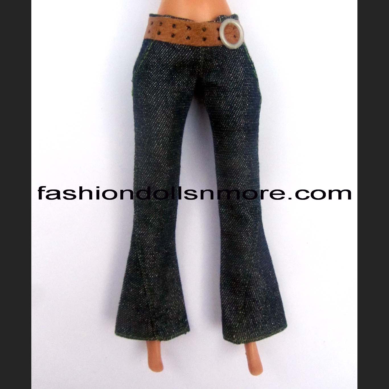 barbie-denim-jeans-sparkle-tan-belt fashiondollsnmore.com