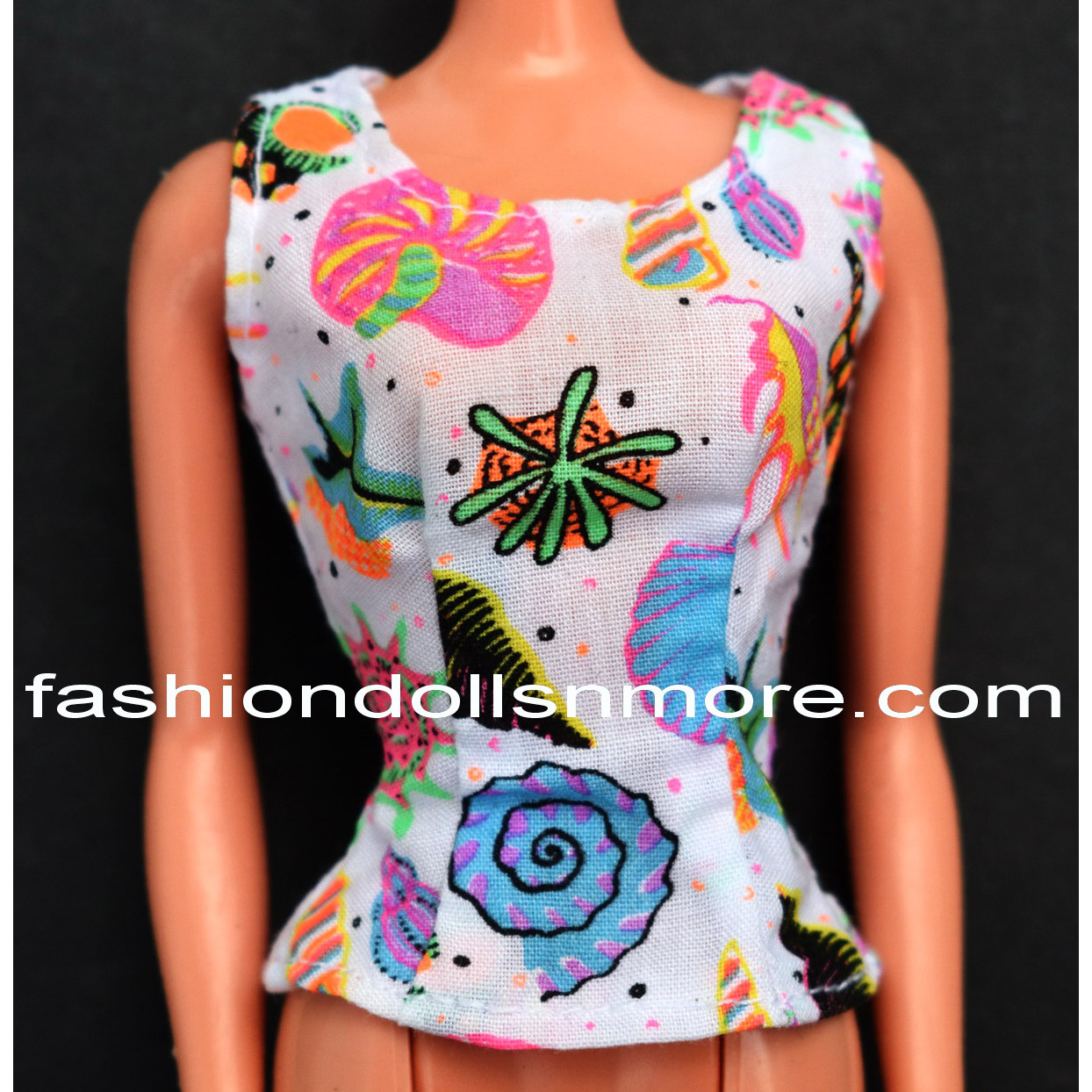 fashion-doll-clothing-shell-print-top-barbie fashiondollsnmore.com